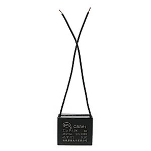AKZYTUE CBB61 Capacitor 11uf 350V AC Ceiling Fan 2 Wire 50/60Hz for Starting Electric Fan Generator Pump Motor