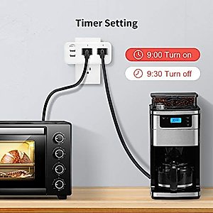 JINTU Smart Plug,Smart Outlet Home Wifi Dual Two USB Plug Compatible with Alexa, Google, IFTTT for Smartphone, Voice Control, Remote Control,No Hub Required,Overload Protection