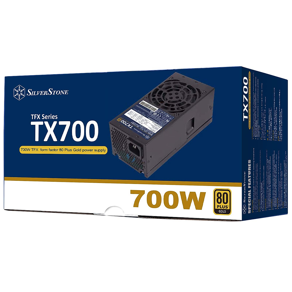 SilverStone Technology 700W Fixed Cable TFX Power Supply 80 Plus Gold TX700-G (SST-TX700-G)