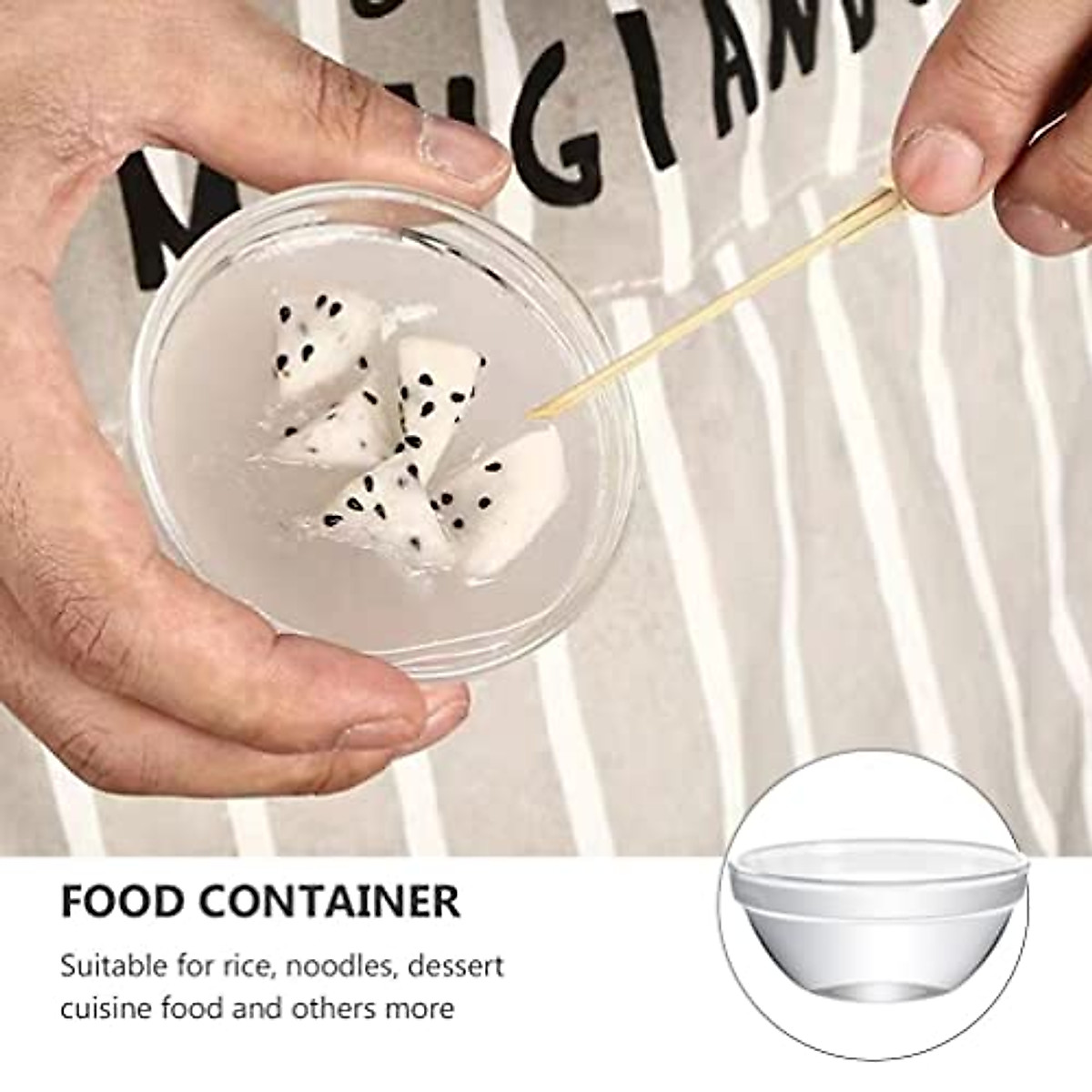 OSALADI Water Chestnut Bowls Versatile Glass Bowls 6Pcs Glass Custard Cups Small Glass Bowls Bakeware Clear Custard Cups Glass Pudding Bowls Ramekin Dishes for Home Restaurant Candy Dessert Bowls