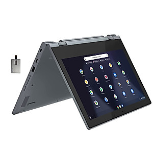 2022 lenovo Flex 3 Chromebook 11.6" 2-in-1 HD Touchscreen Laptop, Intel Celeron N4020 Processor, 4GB RAM, 64GB eMMC Flash Memory, HD Webcam, Chrome OS, Abyss Blue, 128GB Snowbell USB Card