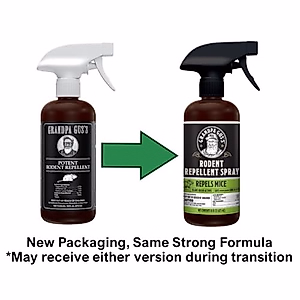 Grandpa Gus's Double-Potent Rodent Repellent Spray, Peppermint & Cinnamon Oil, Prevents Mouse/Rats from Nesting & Chewing on Wires, 16 fl oz (Pack of 1)