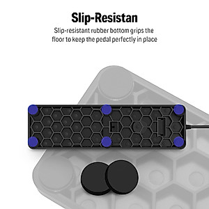 Donner DSP-003 Sustain Pedal, Universal Keyboard Piano Pedal for Digital Piano/MIDI Keyboard/Electronic Piano/Synthesizer, With Polarity Switch, 1/4"(6.35 mm) Jack, 63'' (1.6m) Cable, Straight