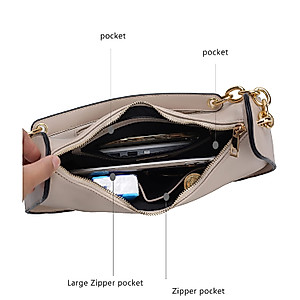 MKF Collection Shoulder Bag for Women, Vegan Leather Hobo Crossover Fashion Handbag Purse