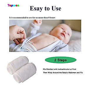 Topwon 10 Pcs Baby Belly Band Newborn Belly Binder Infant Umbilical Cord Band Belly Button Warp Registry Must Haves Gift Cotton