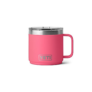 YETI Rambler 14 oz Mug, Vacuum Insulated, Stainless Steel with MagSlider Lid, Tropical Pink