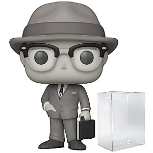 POP Marvel: WandaVision - Black & White 50s Vision Funko Vinyl Figure (Bundled with Compatible Box Protector Case), Multicolored, 3.75 inches