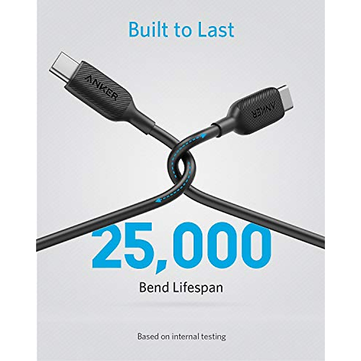 Anker USB C Cable 60W, Powerline III USB-C to USB-C Cable 2.0 (1ft), USB C Charger Cable for MacBook Pro 2020, iPad Pro 2020, Switch, Samsung Galaxy S20 Plus S9 S8 Plus, Pixel, and More （Black）