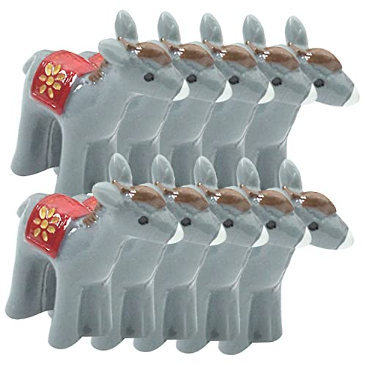 YARNOW 50 Pcs Micro Landscape Little Donkey Miniature Animals Figurines Mini Fairy Figurines Fairy Gardens Ornaments Figure Statue Animals Toys Micro Donkey Ornaments Resin Cute Flowerpot