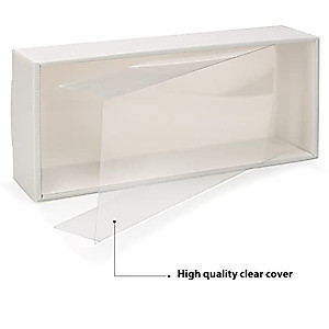 Display Case Compatible with Funko Pop Boxes, Stackable 4 Single Row, with Transparent Cover to Protect Your Collection Against Dust (Holds 12 Pops)