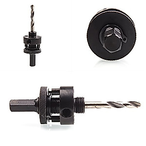 6-5/8 Inch Hole Saw with Heavy Duty Arbor, HSS Bi-Metal Holesaw Drill Bits for Can Light, 6.5In Hole Cutter for Drilling Holes in Wood, Plastic, Drywall, Thin Metal, 168MM Recessed Hole Saw(Black)