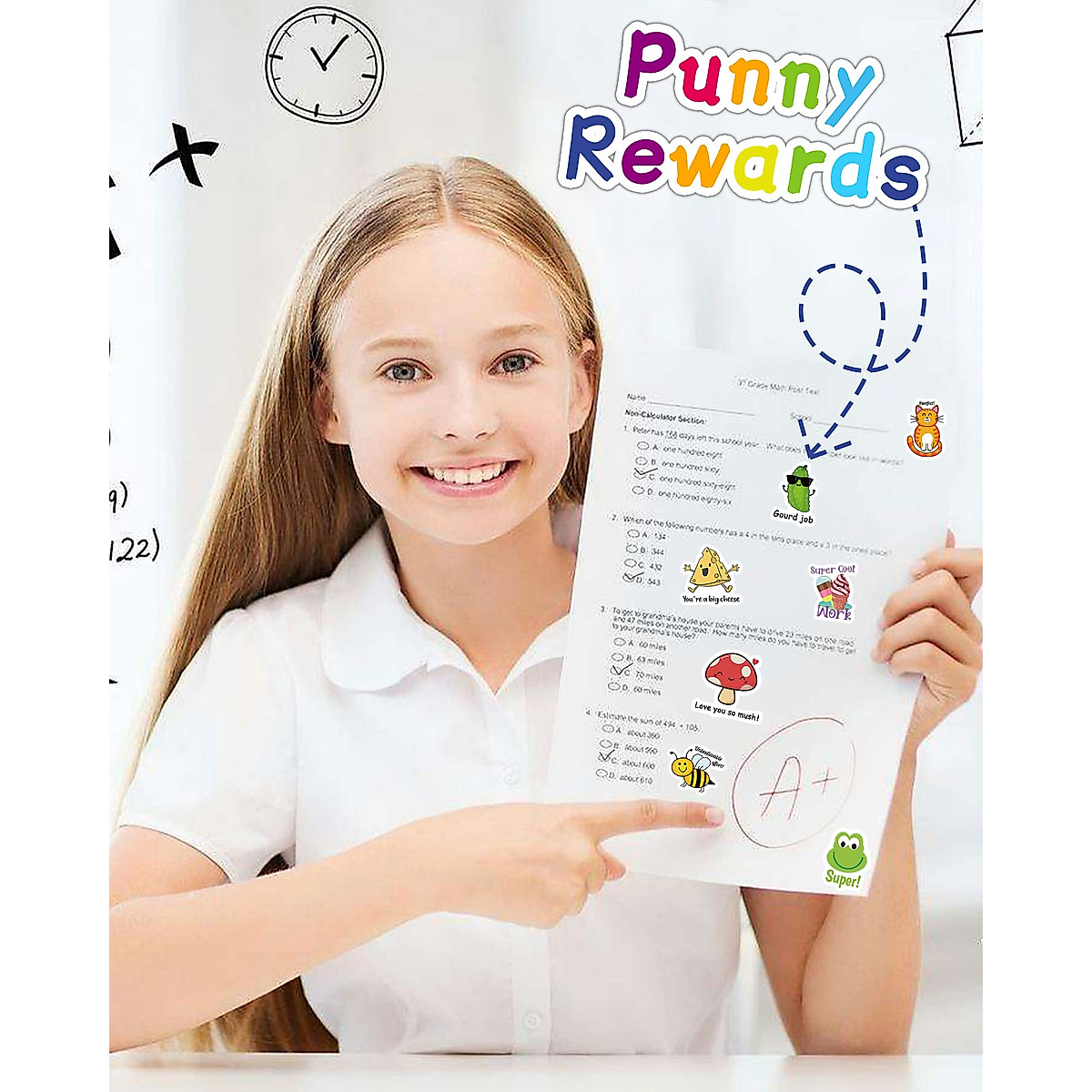 Benresive 640 Pcs Cute Stickers for Kids, Water Bottle Stickers for Kids, 80 Styles Kawaii Stickers Bulk, Fun Vinyl Waterproof Hydroflask Laptop Classroom Sticker Packs for Teens Girls