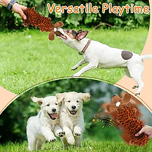 JMZDS&JL Dog Squeak Toys, Puppy Teething Toy, Dog Chewing Toys for Puppies, Medium Size Dogs, Plush Stuffed Crinkle Pet Chew Toys, Texture Exploration, Stuffed Animals for Dogs.（6pack）