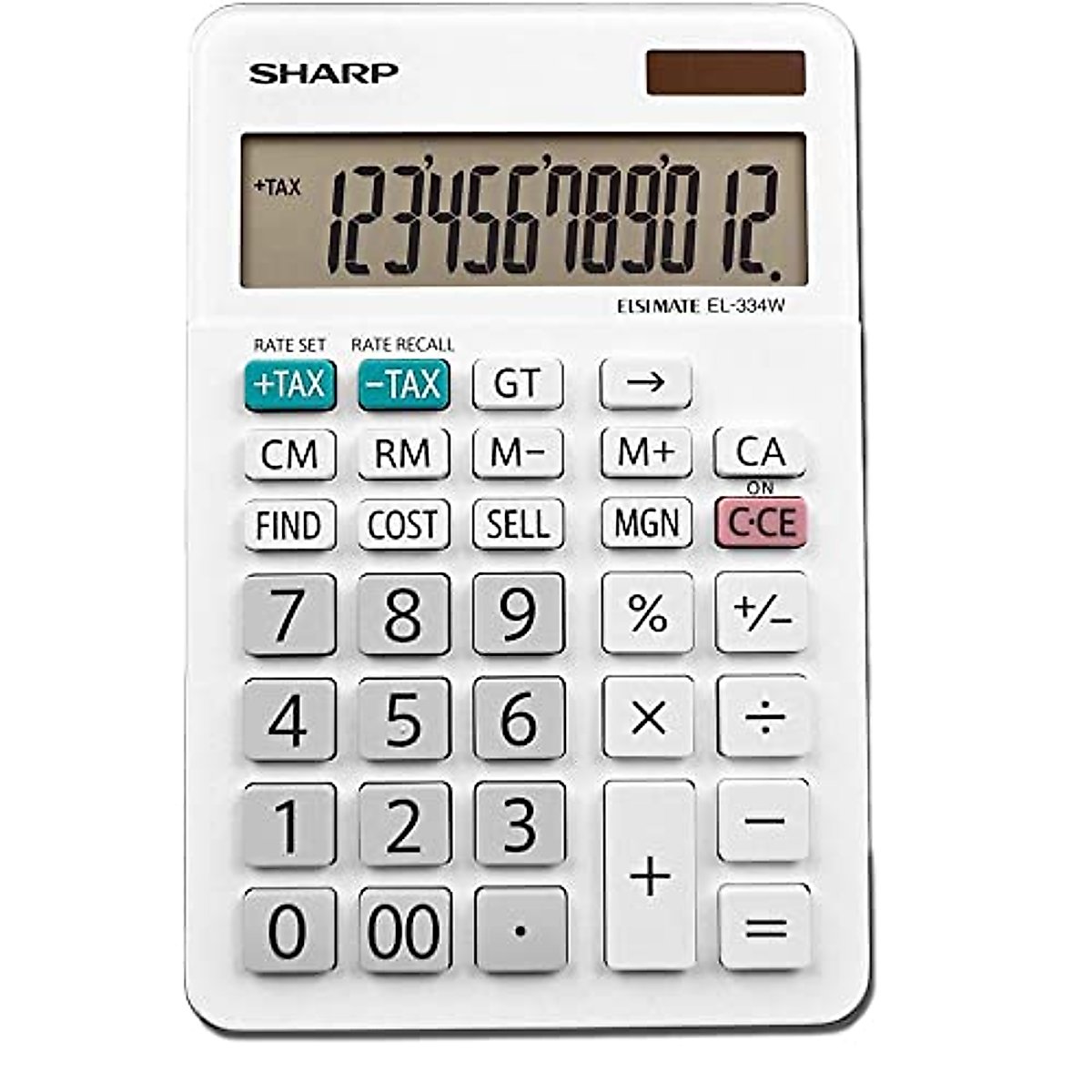 Sharp El334w El-334W Large Desktop Calculator, 12-Digit LCD