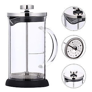 Hemoton 1pc manual espresso machine espresso shots portable espresso machine metal strainer portable tea kettle teapot Coffee Pot plastic Stainless steel travel Strong coffee