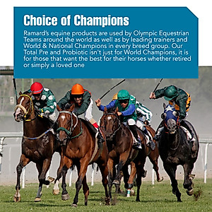 Ramard Total Prebiotic & Probiotic Equine Formula - Natural Digestive Supplement for Horses Optimal Gut Health, Nutrient Absorption, Foal Support Pro & Pre Biotics for Livestocks and Horse 5 lbs Jar