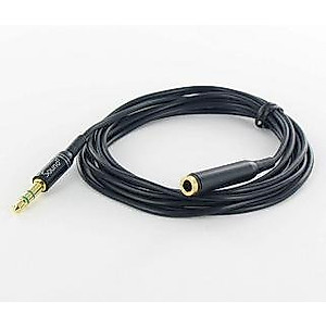 Sound Squared brand, S2-EXT10 10 foot long earphone extension cord, 3.5mm male and female connectors, black