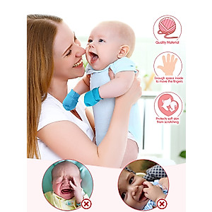 Newborn Hats and Mittens Set Unisex Baby Beanie Hats Gloves (8 Colors,16 Pieces)