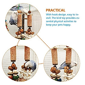 LUOZZY Bird Cage Toy Hanging Parrot Toy Hanging Bird Toy Funny Parakeet Toy Parrot Accessory