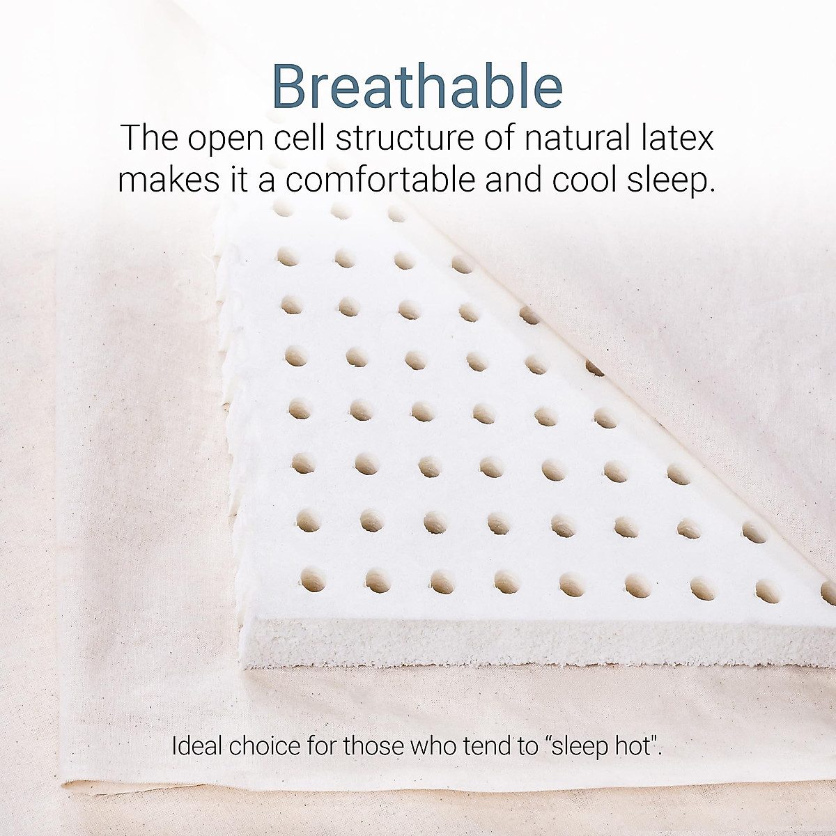 Foamma Organic Latex Mattress Topper - Queen - Organic Latex Topper Made from 100% Organic Latex Foam - Durable, Cooling, and Breathable - GOLS Certified Organic Latex Mattress Topper