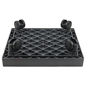 ZEONHEI 2 Packs 11.4 Inch Square Plant Caddy with Wheels, Heavy Duty Plant Dolly Saucer with Wheels, Rolling Plant Stand Wheeled Planter Caddy Tray for Moving Potted Plants, Grey