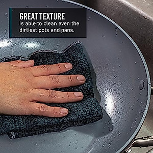 Country Cottons Old Fashion 100% Cotton Dishcloths - Set of 4 Mixed Colors - 2 Teal /2 Natural -11" x 11"