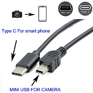 GuangMaoBo OTG Data Cable Type-C to Mini USB Camera