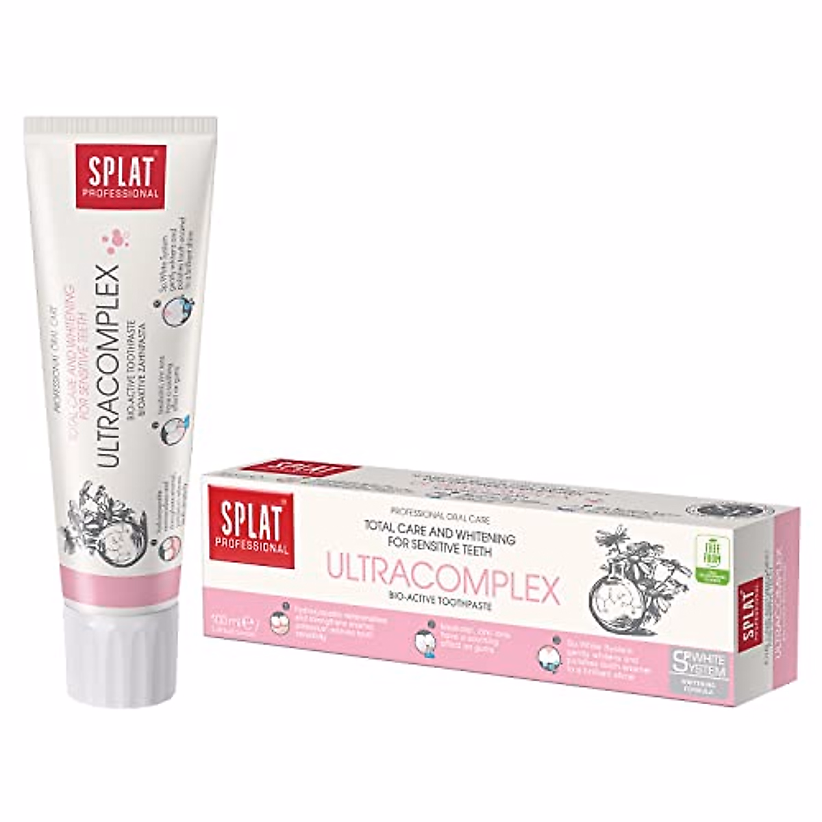 Splat Professional Series Ultracomplex Toothpaste, Comprehensive Care and Whitening for Sensitive Teeth