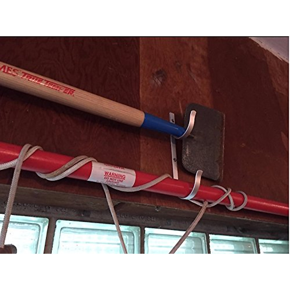 Aquatix Pro Pool Pole Hanger Premium 2pc Aluminium Holder Set, Ideal Hooks for Telescopic Poles, Skimmers, Leaf Rakes, Nets, Brushes, Vacuum Hose, Garden Tools and Swimming Pool Accessories (1)