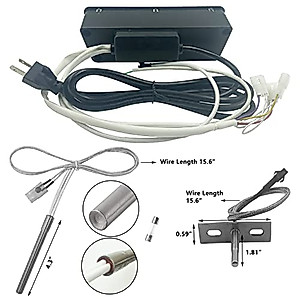 Control Board Kit Replacement for Pit BOSS Series 3/4/5/7 Vertical Pellet Smoker, Upgraded Circuit Baord Applied, Come with 1 Hot Rod Ignitor,1 RTD Temperature Sensor and 2 Meat Probes