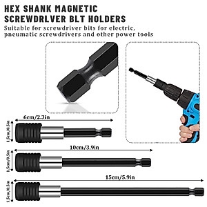 17 Pcs Flexible Drill Bit Extension, Include 2 Pcs Hex Shank 105° Right Angle Drill Attachment 3Pcs Drill Bit Holder 10 Short Screwdriver Bits 90° Angled Bits and Bendable Drill Bit Extension