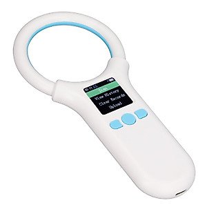 Microchip Scanner, Pet Chip Scanner Animal Tag Reader Pet Microchip Scanner Handheld Portable Pet Microchip ID Scanner 134.2khz/125khz USB Charging