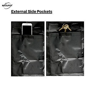 MYSUPOT 40"x7"x7" (Black, M) Replacement Bag for Folding Camping Chair, Portable Camp Chair, Hammock, Yoga Mat, Umbrella, Tents, Tripods, Fishing Poles - 420D Oxford Polyester Fabric w/Side Pockets