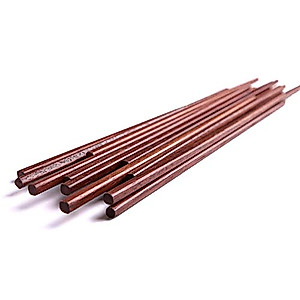 Chopsticks Reusable Chinese Wooden Chopsticks Dishwasher Safe Chopstick,Pack of 10 Natural Health for Cooking Eating,Korean & Japaness Style,9.8 inch Long,Brown