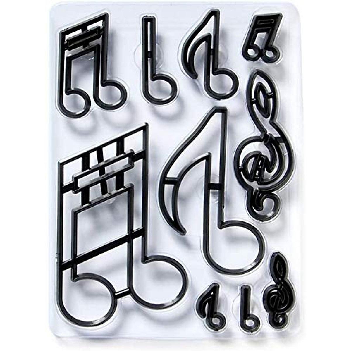 Musical Note Fondant Cutter, Dfinego 10PCS Cookie Cutters Set for Party/Anniversary/Wedding/Engagement Cake Decorating Fondant Mould Sugar Craft Cutting Tool