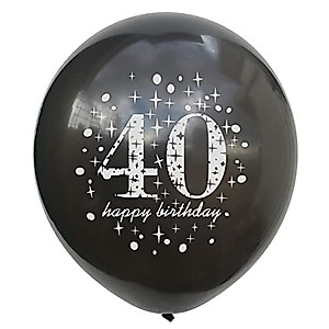 Happy Birthday Balloons Black Gold Party Decorations Latex Gold Confetti Balloon Printed Happy Birthday for Women Men Girl Boy Theme Birthday Party Decoration 15 Pack 12 Inch