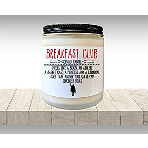 The Breakfast Club Gift Scented Candle a Brain, an Athlete, a Basket Case, a Princess and a Criminal 80s Movies Cult Classic Holiday Gift