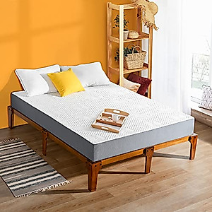 Olee Sleep 6 Inch Ventilated Gel Infused Memory Foam Mattress, CertiPUR-US® Certified, Gray, Queen