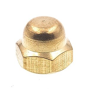 Prime-Line 9077104 Acorn Cap Nuts, #8-32, Solid Brass (10 Pack)