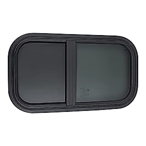 ZAWAYINE RV Window 12" W x 22" H, Tiny House Vertical Slider Window For Cargo Trailer, Vintage Technologies RV Windows For Vertical Sliding Replacement Glass &Trim Set