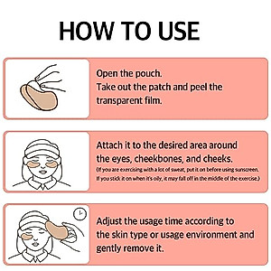 BLOCK&CARE Golf Patches for Sun Protection UV Protection Facial Patches for Outdoor Activities 5Pairs of Sunblock Gel Patches with Skincare Ingredients. (1 PACK, Petit Golf Patch (Medium))