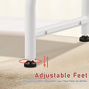 SLEEPING LAMB Kids Clothing Rack, Small Baby Clothes Rack with Bottom Storage Shelf, Kids Dress Up Rack Storage for Coats, Dance Costume Garment Rack for Hanging Clothes, White