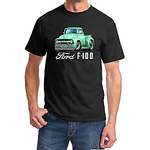 1954 Ford F100 F-100 Pickup Truck Full Color Design TshirtXL Black