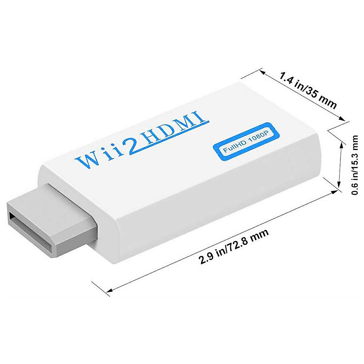 Wii to HDMI Converter,Output Video Audio Adapter HDMI Converter 1080P,Wii HDMI Adapter with 3,5mm Audio Jack&HDMI Output Compatible with Wii,Wii U,HDTV,Supports All Wii Display Modes 720P
