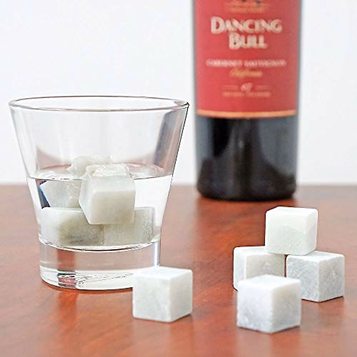 Southern Homewares Soapstone Whiskey Stones Chilling Rocks Beverage Cooler Set of 9 W/ Storage Bag