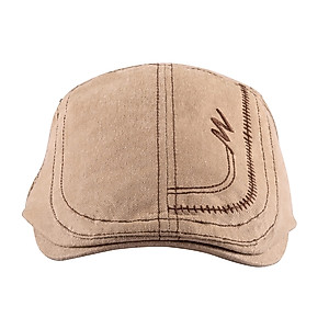 2Pack Newsboy Hats for Men Cotton Irish Flat Cap Fitted Ivy Hat Retro 1920s Gatsby Hat Mens Beret Cap Hunting Hat Black Light Brown