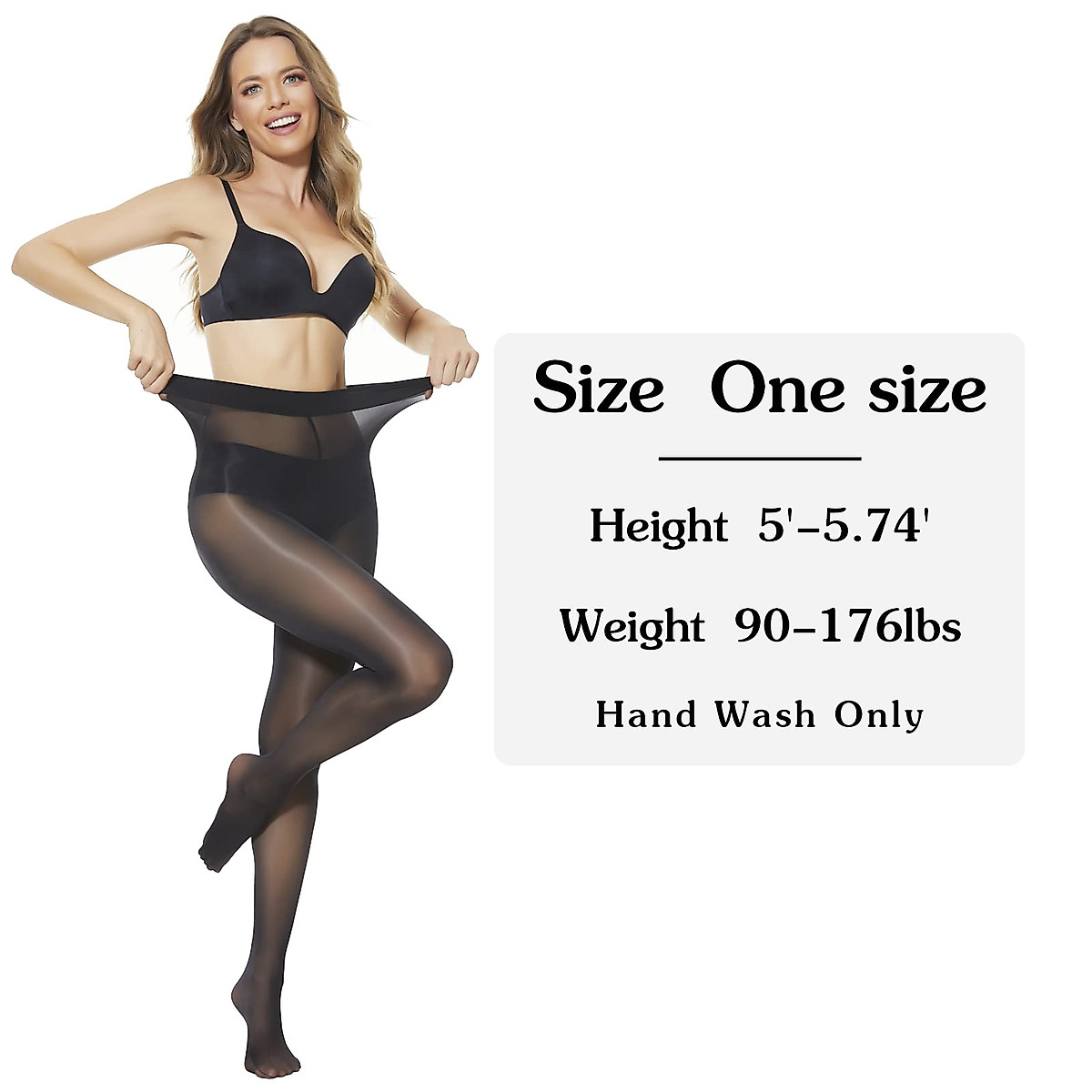 Yilanmy Shiny Sheer Tights 20D Pantyhose for Women Control Top Ultra Shimmery Silk Stockings 2 Pairs