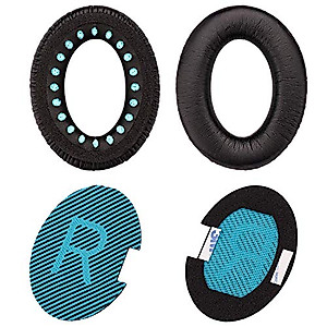 Replacement Ear Pad Cushion Memory Foam Ear Cup Repair for Bose Headphones Quiet Comfort 2 Qc2, Qc15, 25 Qc25, Ae2, Ae2I, Ae2W Headphone (Black 2)