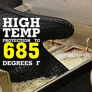 RITZ Food Service RZS685BK17 Silicone Oven Mitt, 685-Degree Heat Threshold, 17-Inch, Black