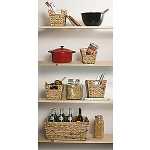 DII Hyacinth Collection Storage Baskets, Large Set, Assorted Sizes, Natural, 5 Piece